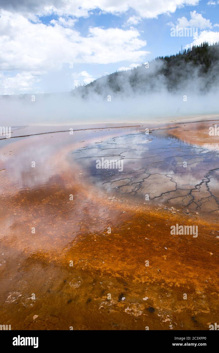 The Grand prismatic pool in Yellowstone National Park Stock Photo - Alamy