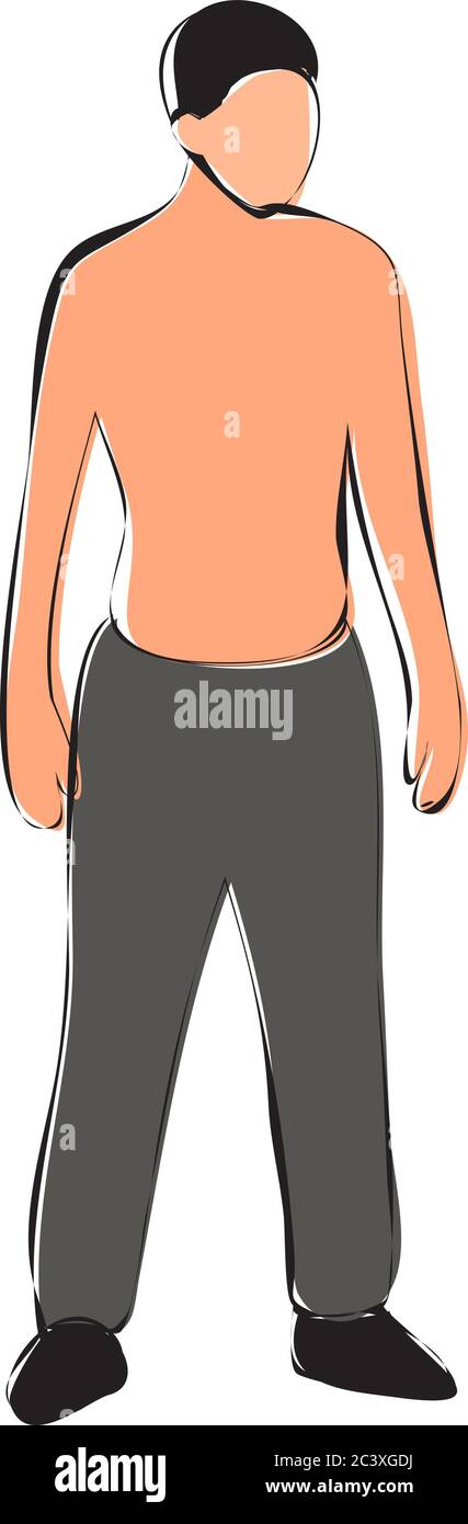 white background, a man in a flat style, without a face Stock Vector ...