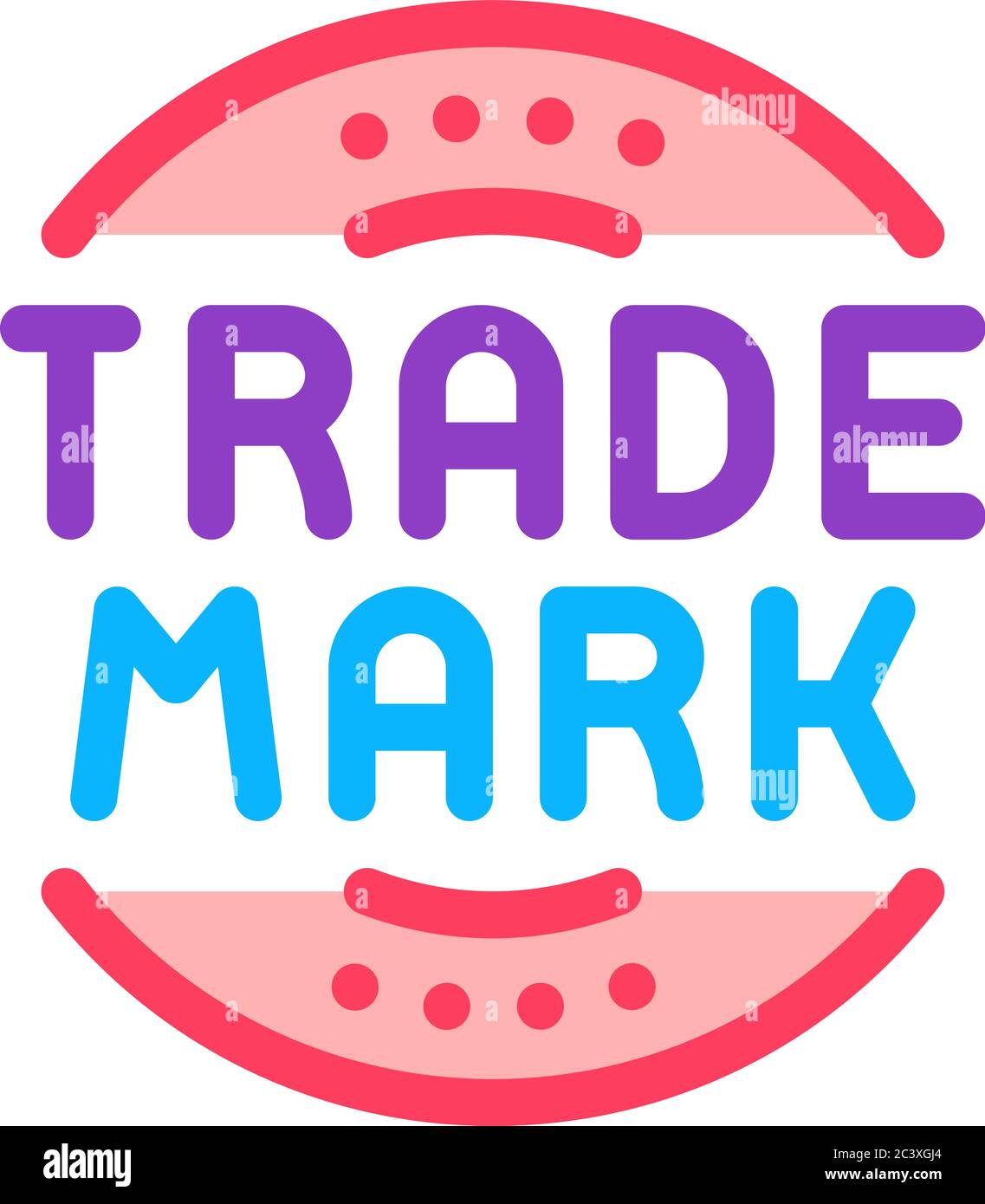trade mark logo icon vector outline illustration Stock Vector Image ...