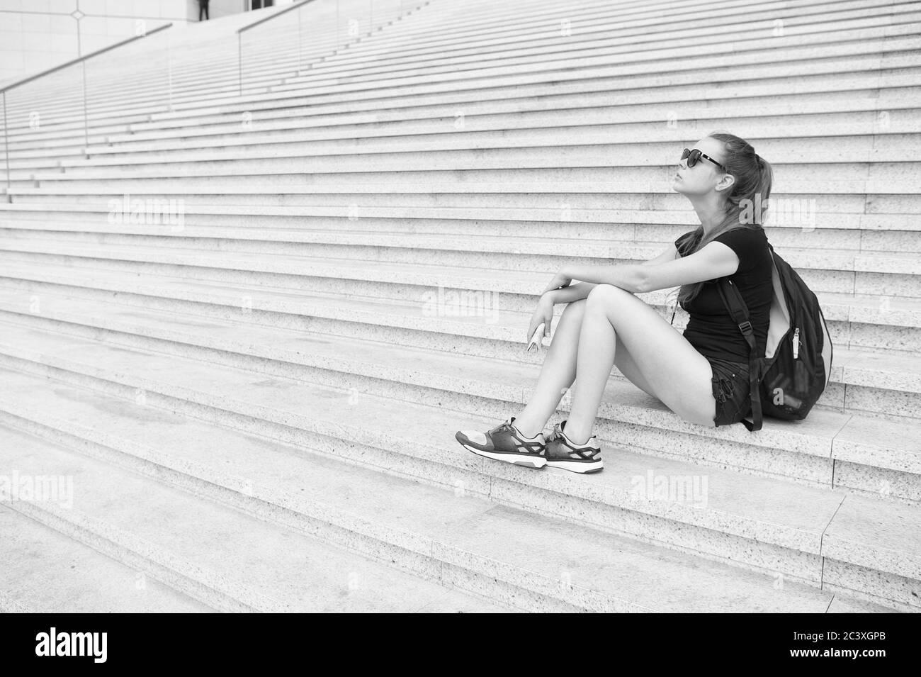 Explore city. Vacation and travel concept. Waiting. Urban space ...