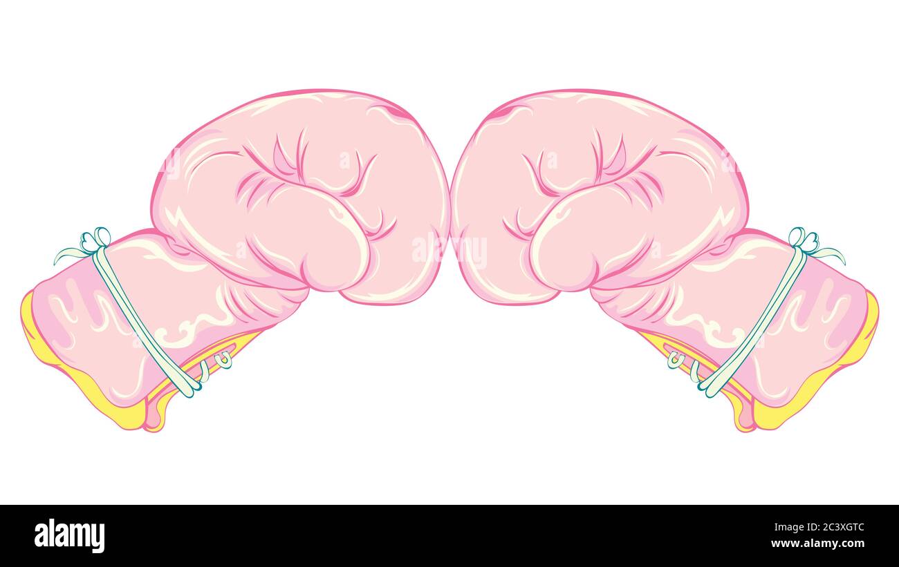 Pink Boxing Gloves Drawing