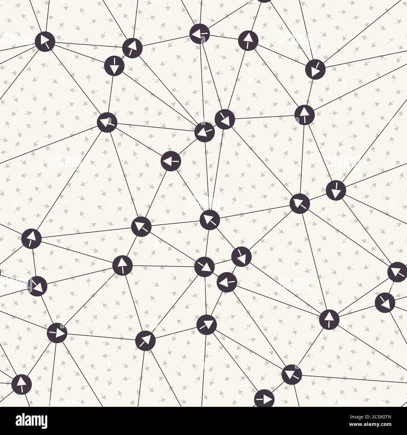 Arrow dot directional network. Web pointer background. Monochrome ...