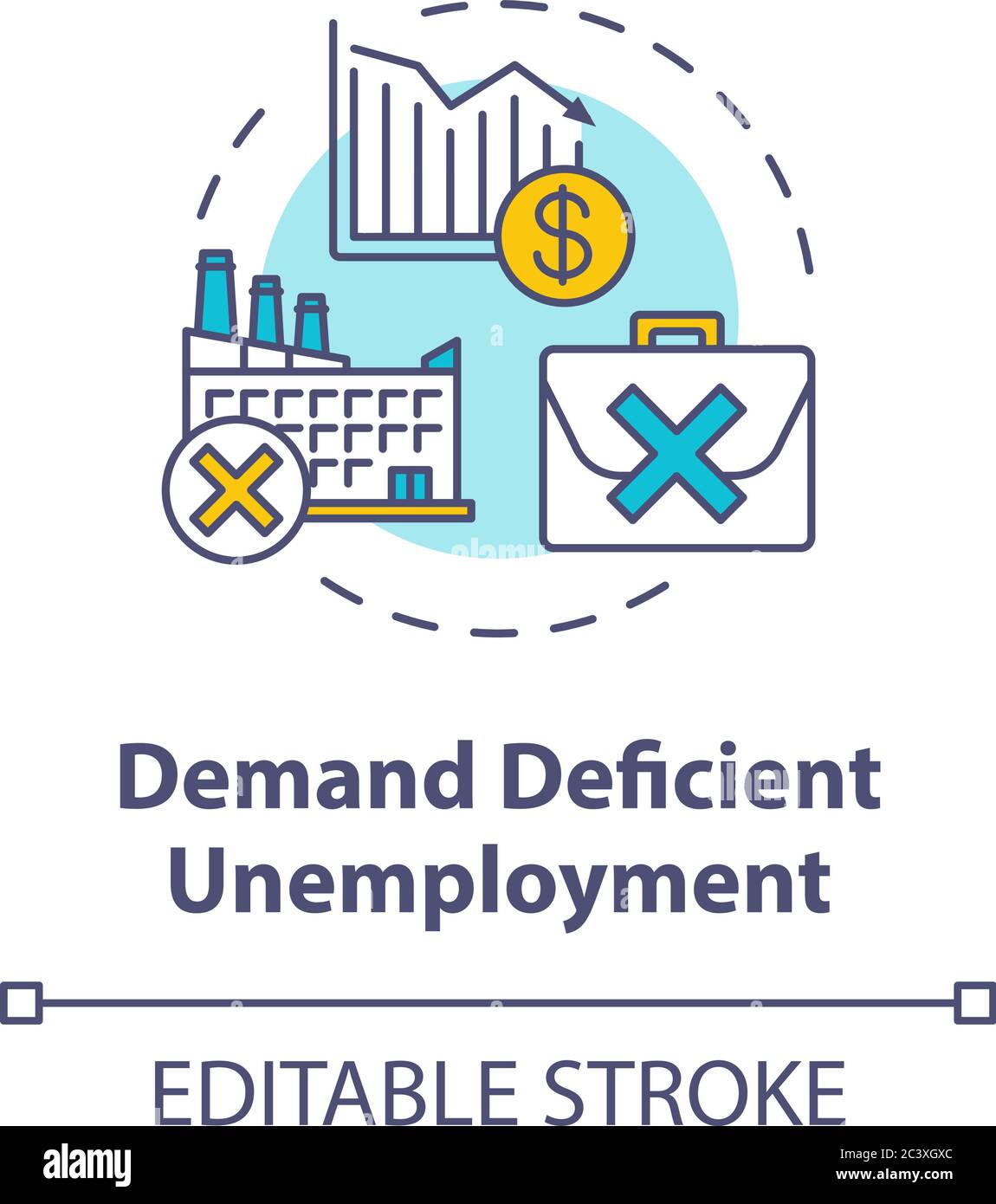 Demand efficient unemployment concept icon Stock Vector Image & Art - Alamy