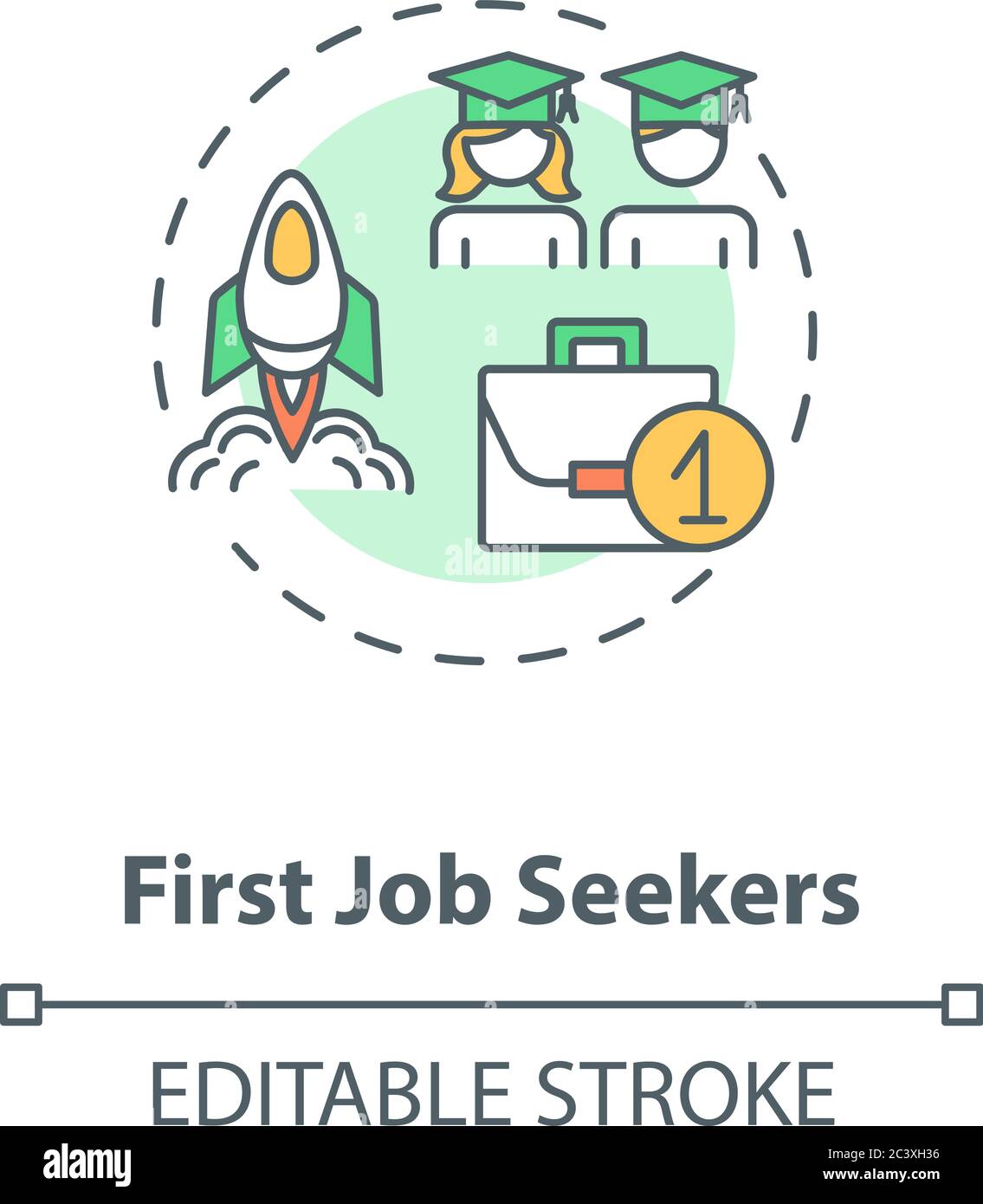 First job seekers concept icon Stock Vector Image & Art - Alamy