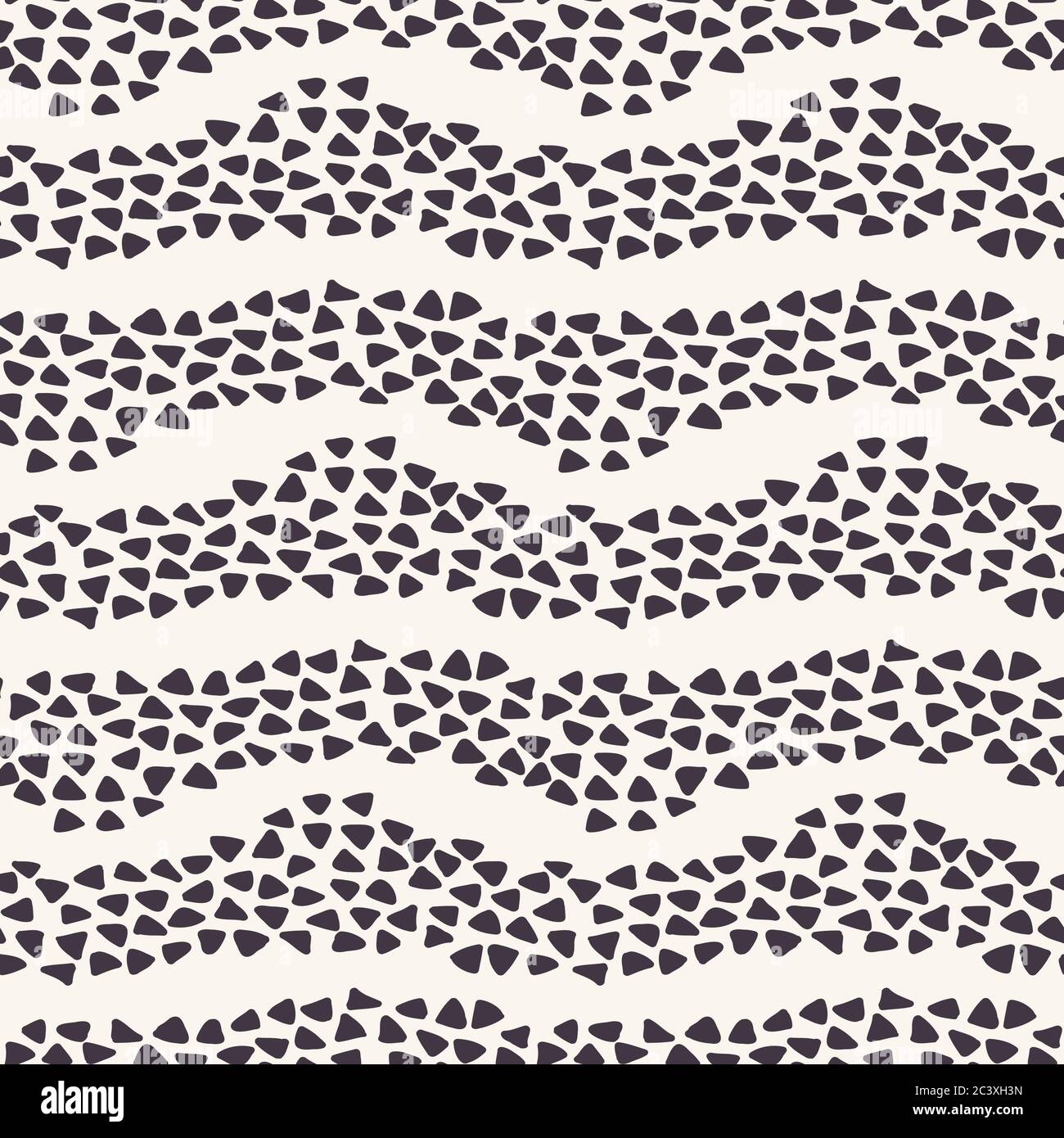 Seamless pattern hand drawn ornamental striped triangle shape ...