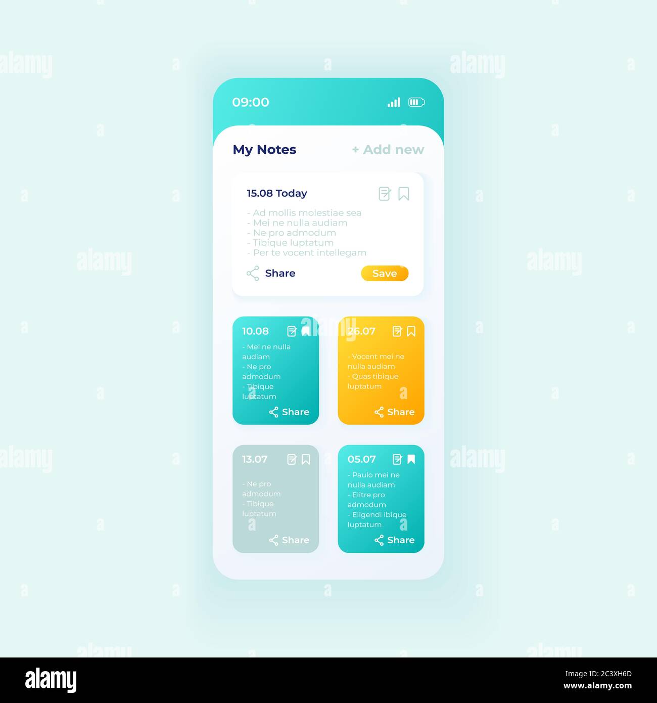 Stocker notes app smartphone interface vector template Stock Vector ... Stocker notes app smartphone interface vector template Stock Vector ...