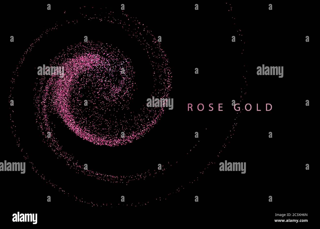 Abstract shiny color rose gold wave design element Stock Vector Image ...