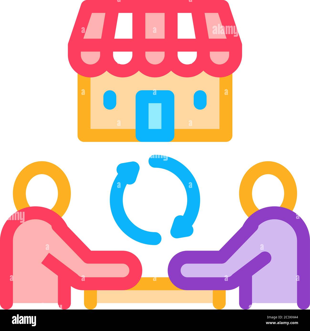 franchise partnership icon vector outline illustration Stock Vector ...