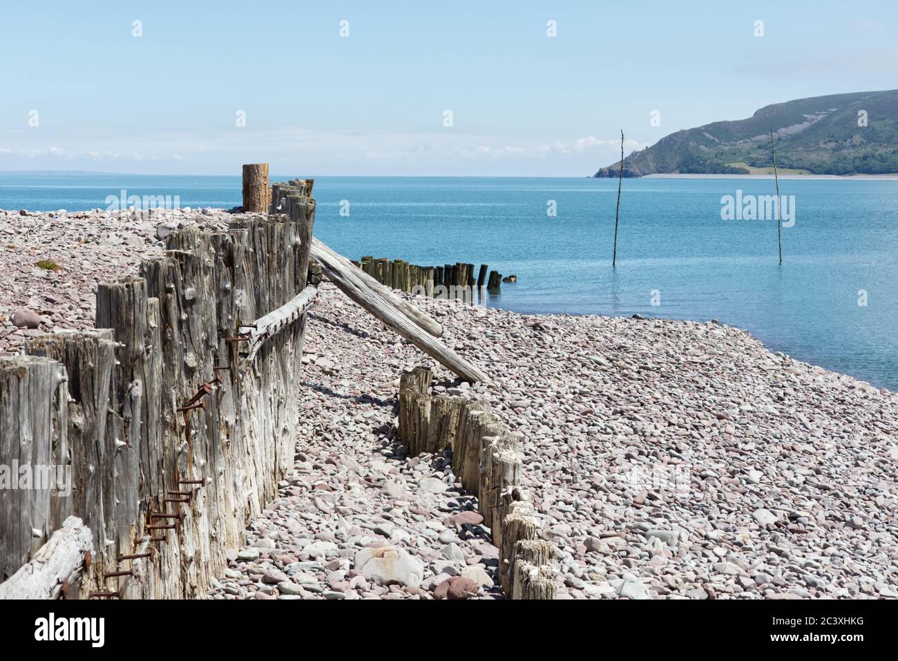 Groynes at Porlock Weir Stock Photo - Alamy