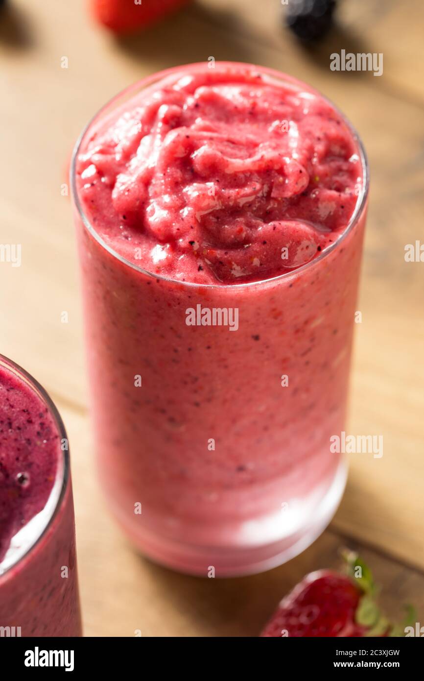 Organic Healthy Berry Smoothie Ready to Drink for Breakfast Stock Photo ...