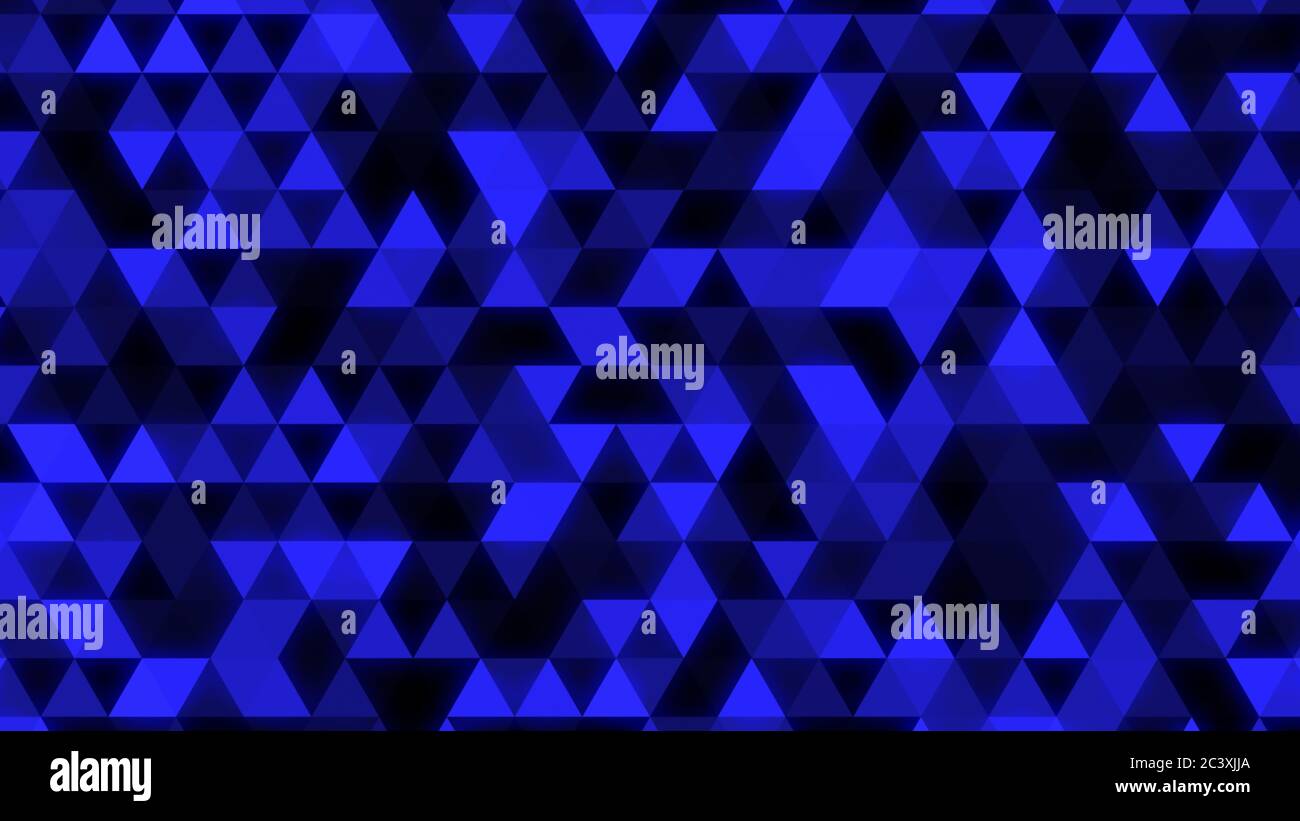 Abstract Glowing Blue Triangle Tessellation - Abstract Background ...