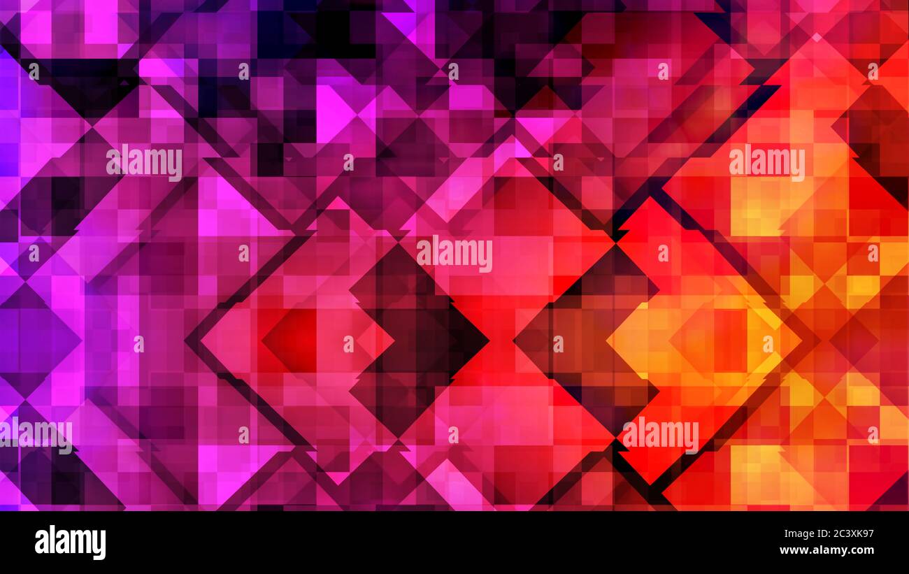 Abstract Rising Geometric Square Shapes and Colorful Line Pattern ...