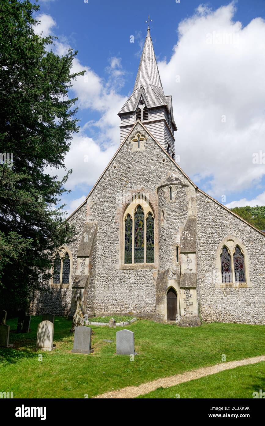 St Peter & Holy Cross Church, Wherwell Stock Photo - Alamy