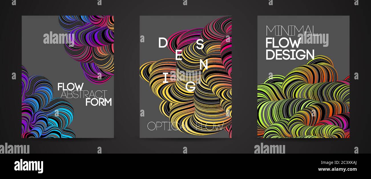 Modern abstract design background Rainbow Flow motion Stock Vector ...