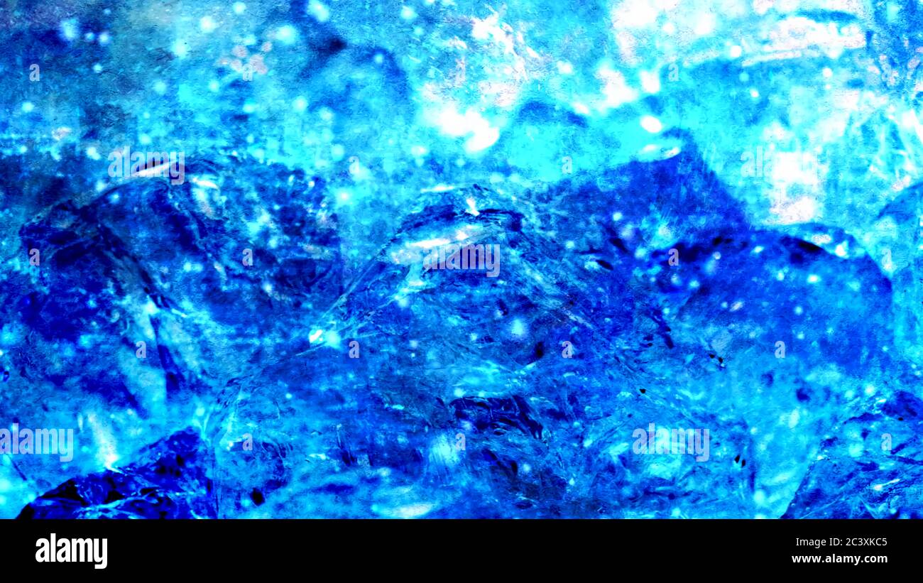 Snow Falling on Wintery Ice Mountain Scene - Abstract Background ...