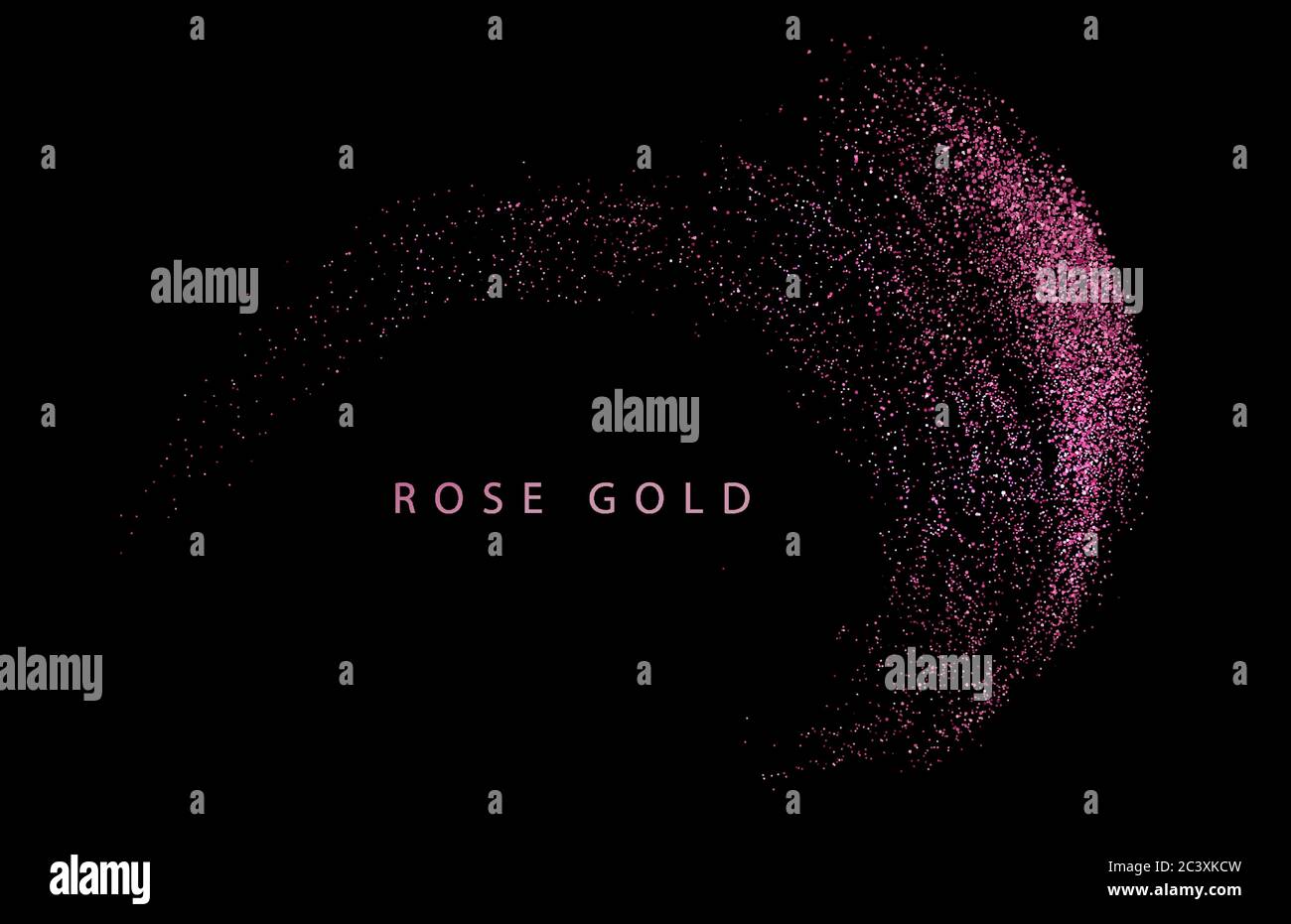 Abstract shiny color rose gold wave design element Stock Vector Image ...