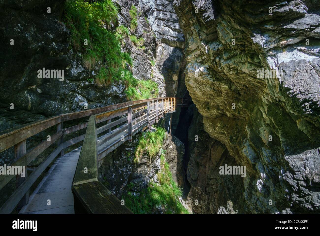 Hike through the Vorderkaser Gorge near Lofer Austria Stock Photo - Alamy
