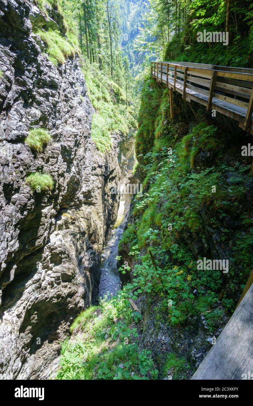 Hike through the Vorderkaser Gorge near Lofer Austria Stock Photo - Alamy
