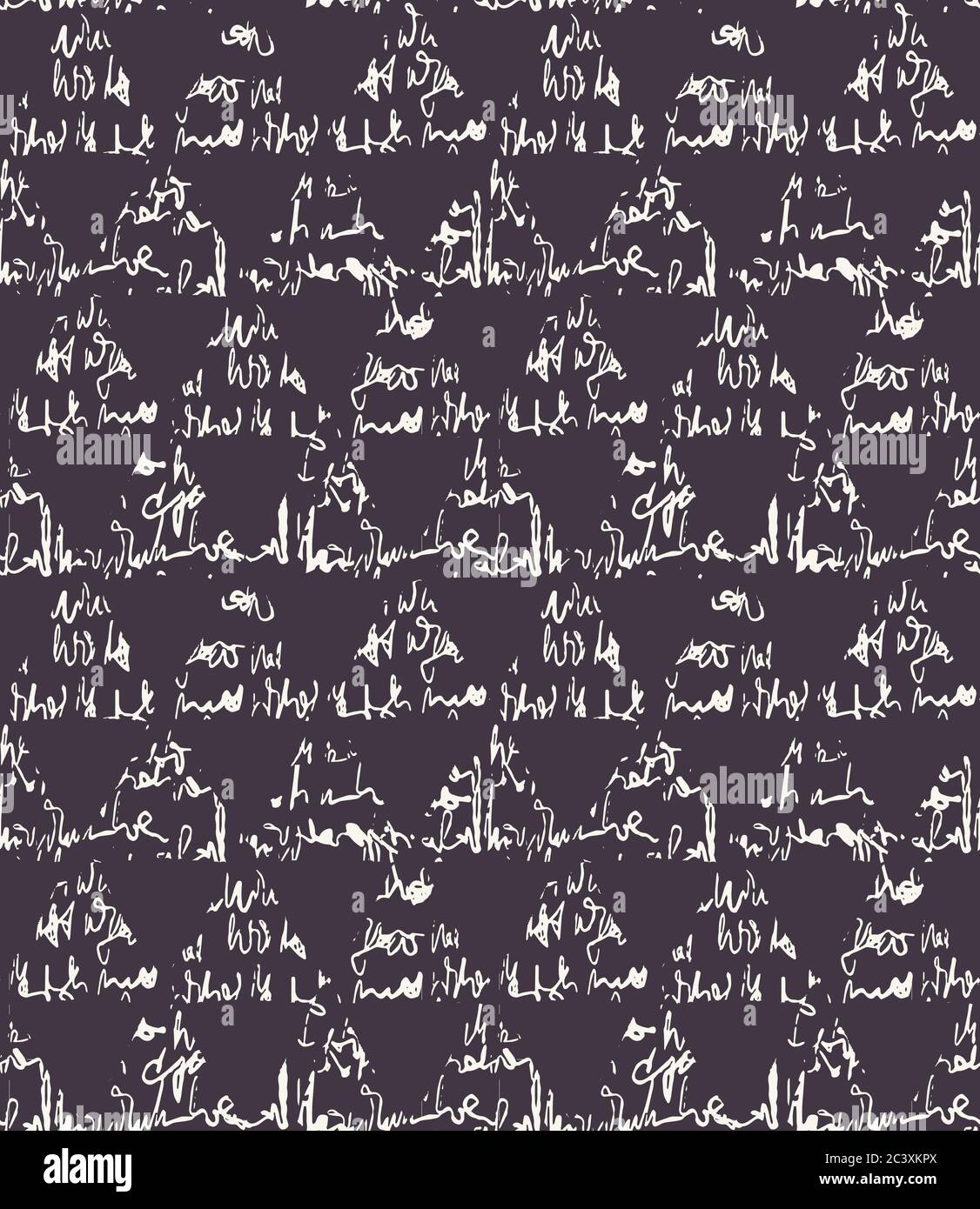 Seamless vector pattern. Hand drawn script textured triangle. Repeating ...