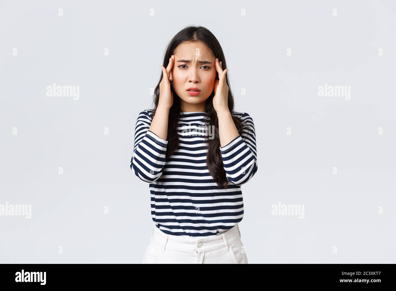 Lifestyle, beauty and fashion, people emotions concept. Young female ...