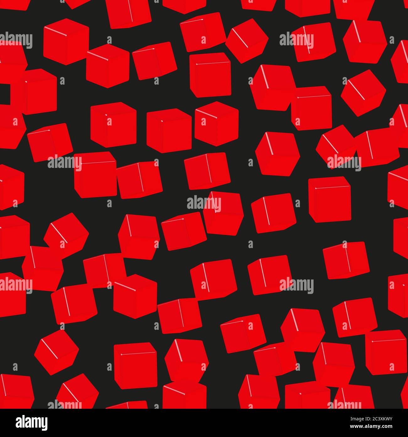 Red Cubes Seamless Pattern, 3D Illustration Stock Vector Image & Art ...