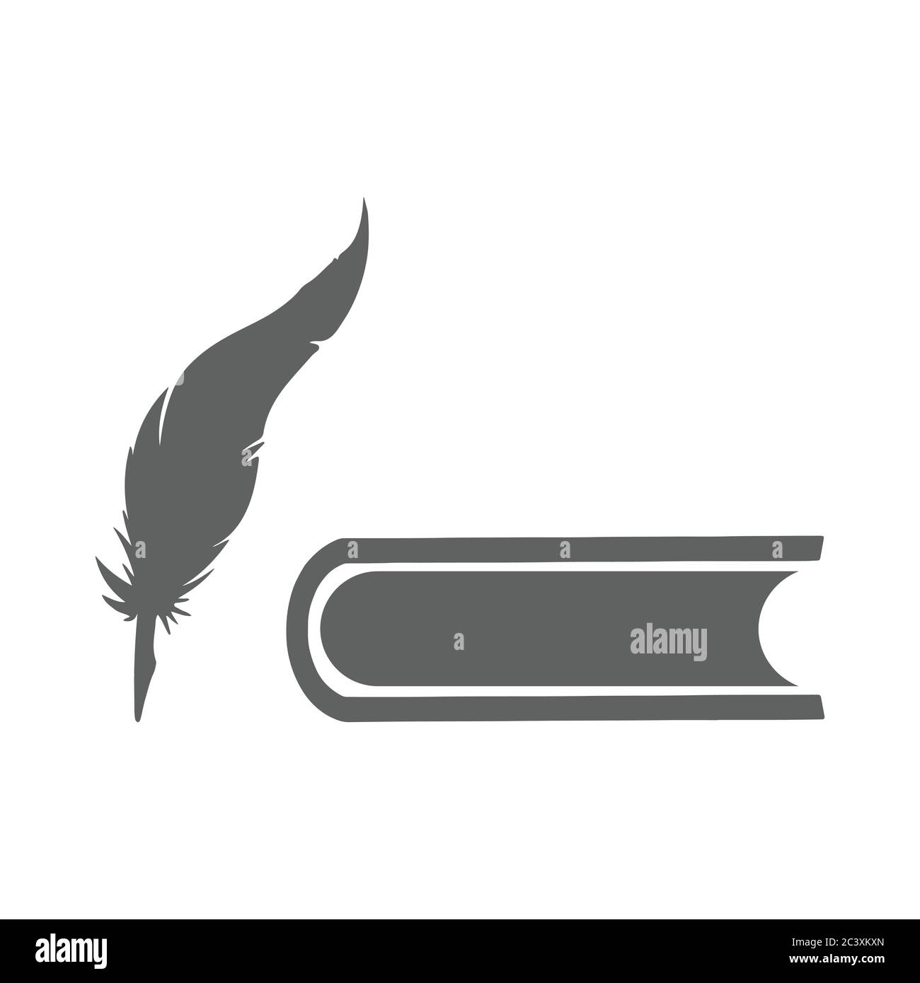 Ink bottle and pen illustration Black and White Stock Photos & Images ...