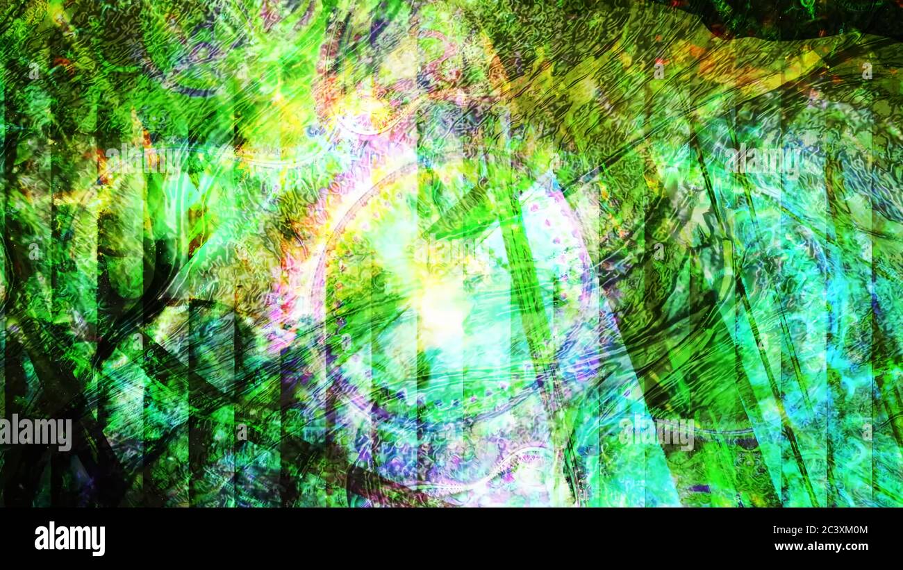 Spinning Polychromatic Shapes and Complex Texture - Abstract Background ...