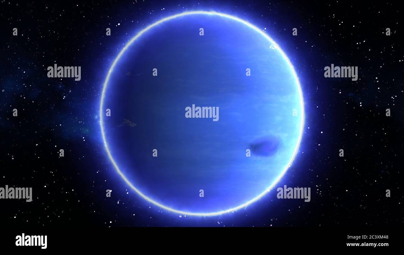 Beautiful View of Planet Neptune from Space Timelapse and Stars ...