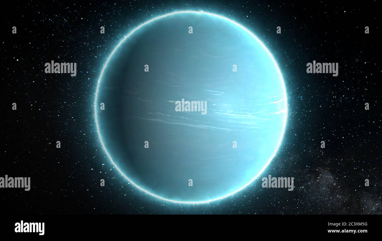 Beautiful View of Planet Uranus from Space Timelapse and Stars ...