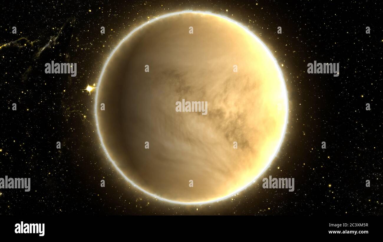 Beautiful View of Planet Venus from Space Timelapse and Stars ...