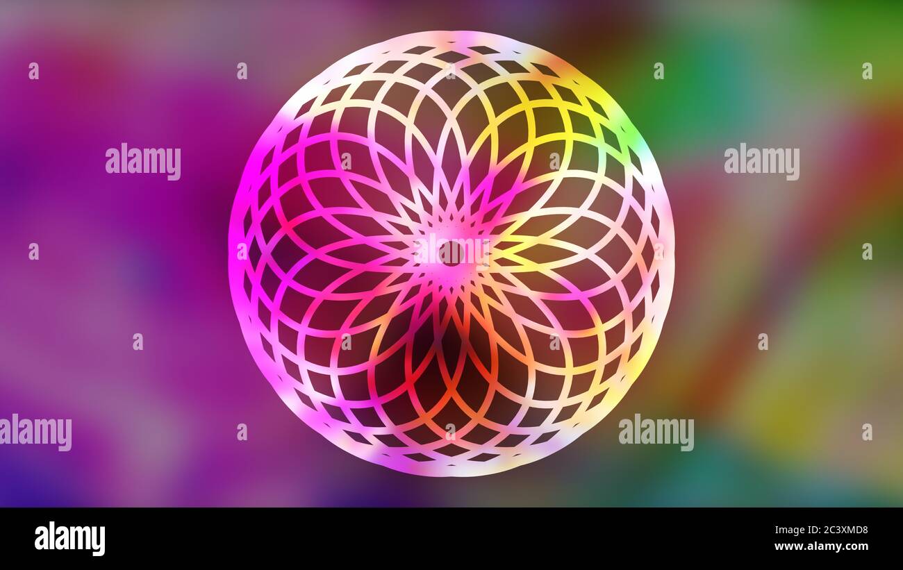 Bright Geometric Rainbow Illusion Pattern Projection - Abstract ...