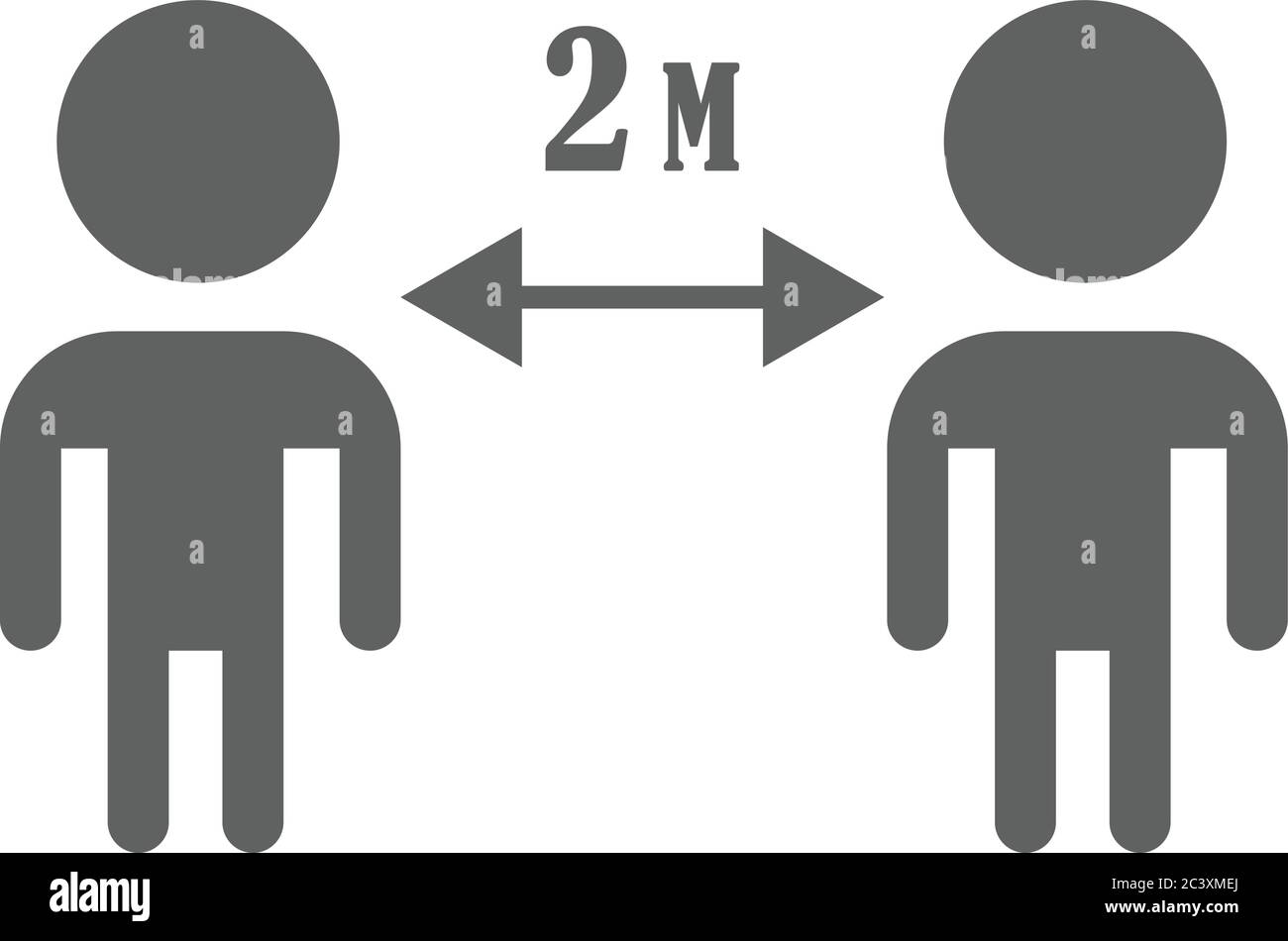 Social distancing icon vector. Social Distancing and Self Quarantine ...