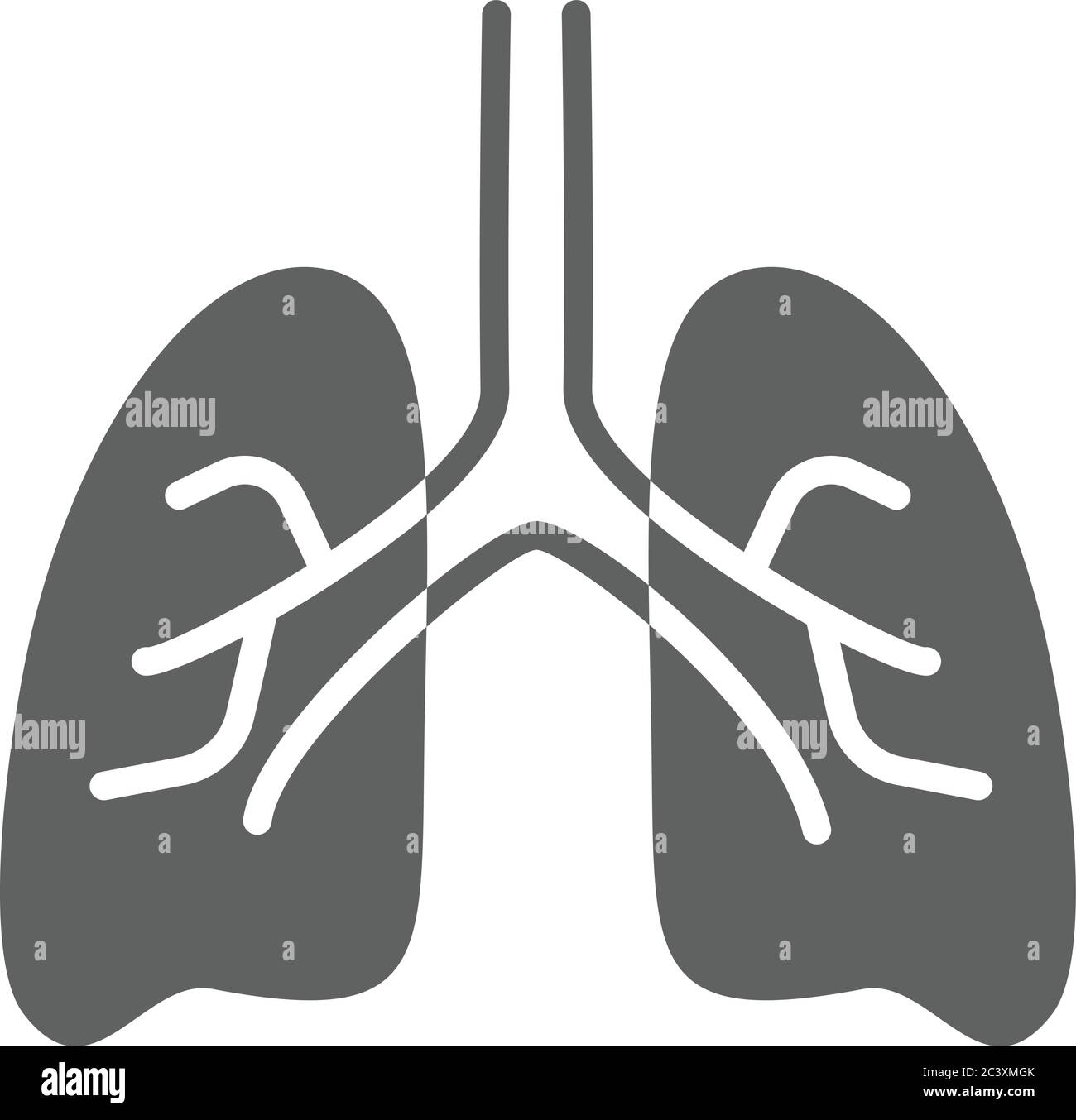 Lungs symbol, clinic label icon simple design vector illustration Stock ...