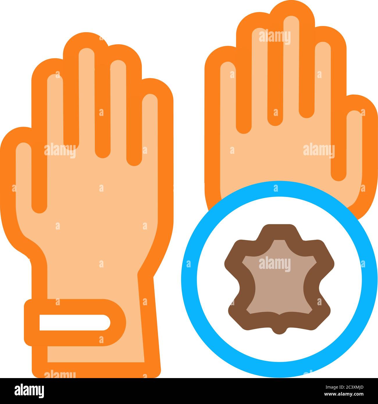 leather gloves icon vector outline illustration Stock Vector Image ...