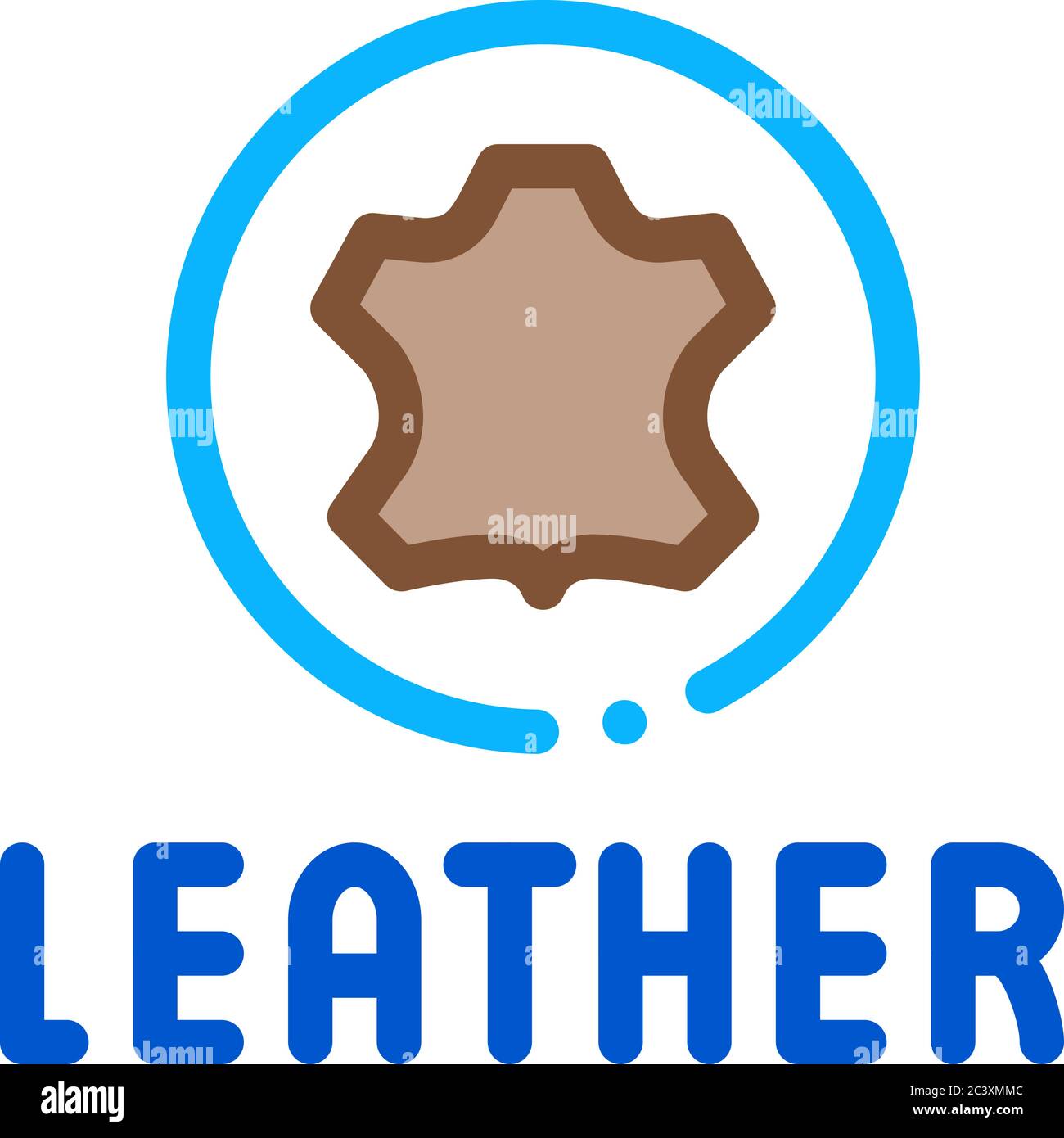 genuine leather label icon vector outline illustration Stock Vector ...