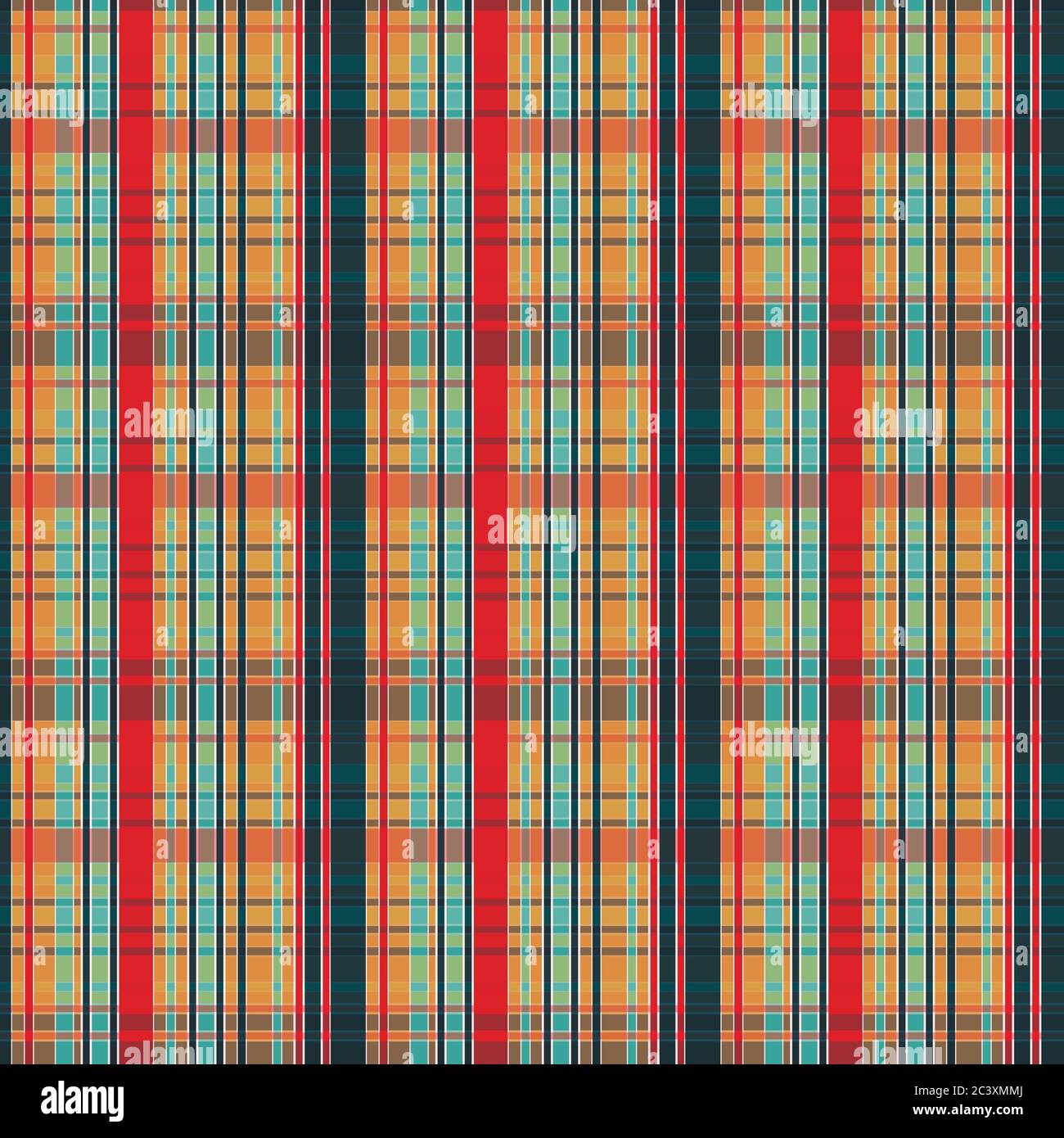 Hand drawn abstract Christmas tartan plaid seamless pattern. Woven ...