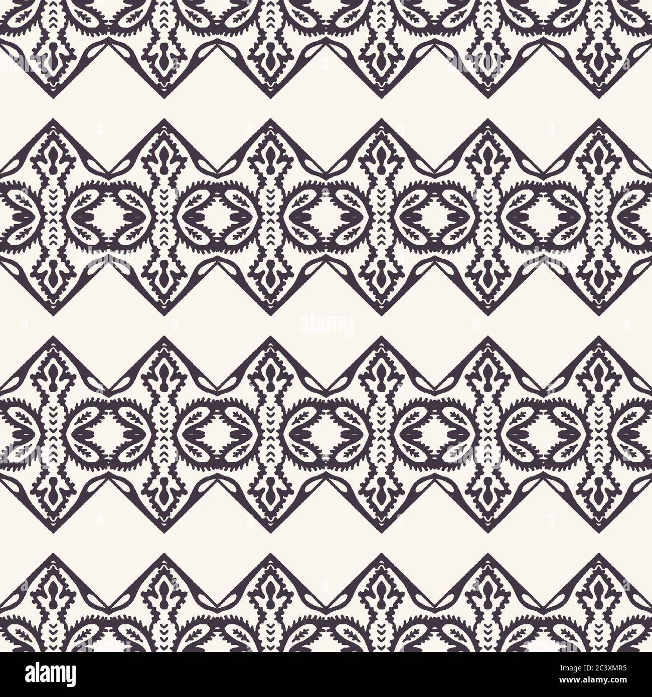 Seamless pattern hand drawn ornamental stripe background. Geometric ...