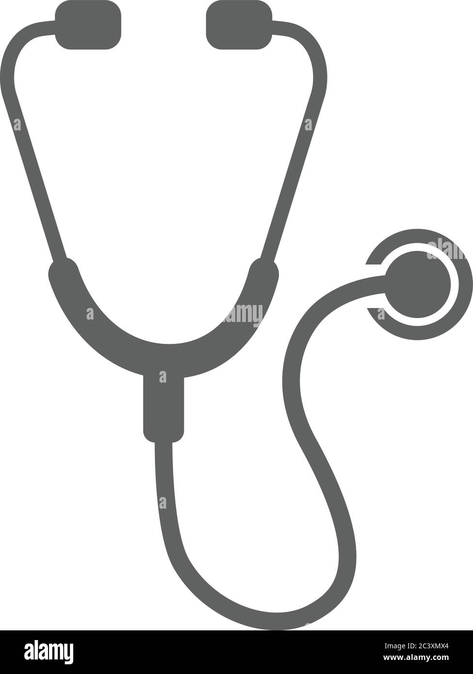 Stethoscope Icon - Medical Health Care Symbol icon simple design vector ...