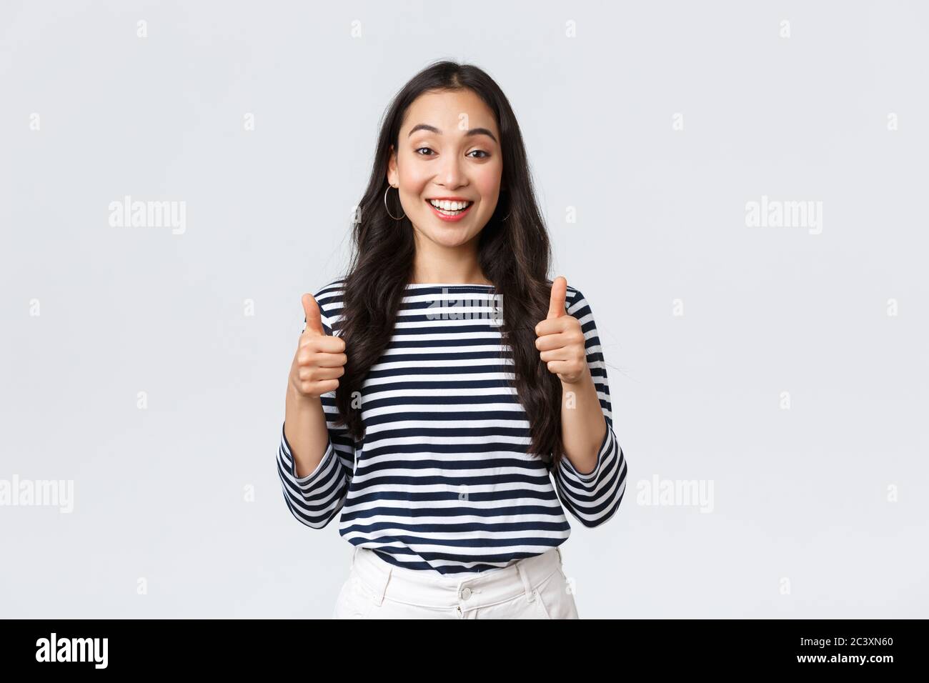 Lifestyle, beauty and fashion, people emotions concept. Satisfied and ...