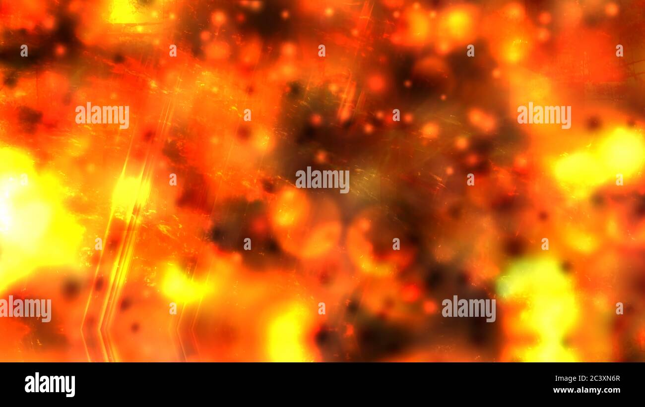 Fire Red Falling Ashes with Rising Black Smoke Particles - Abstract ...