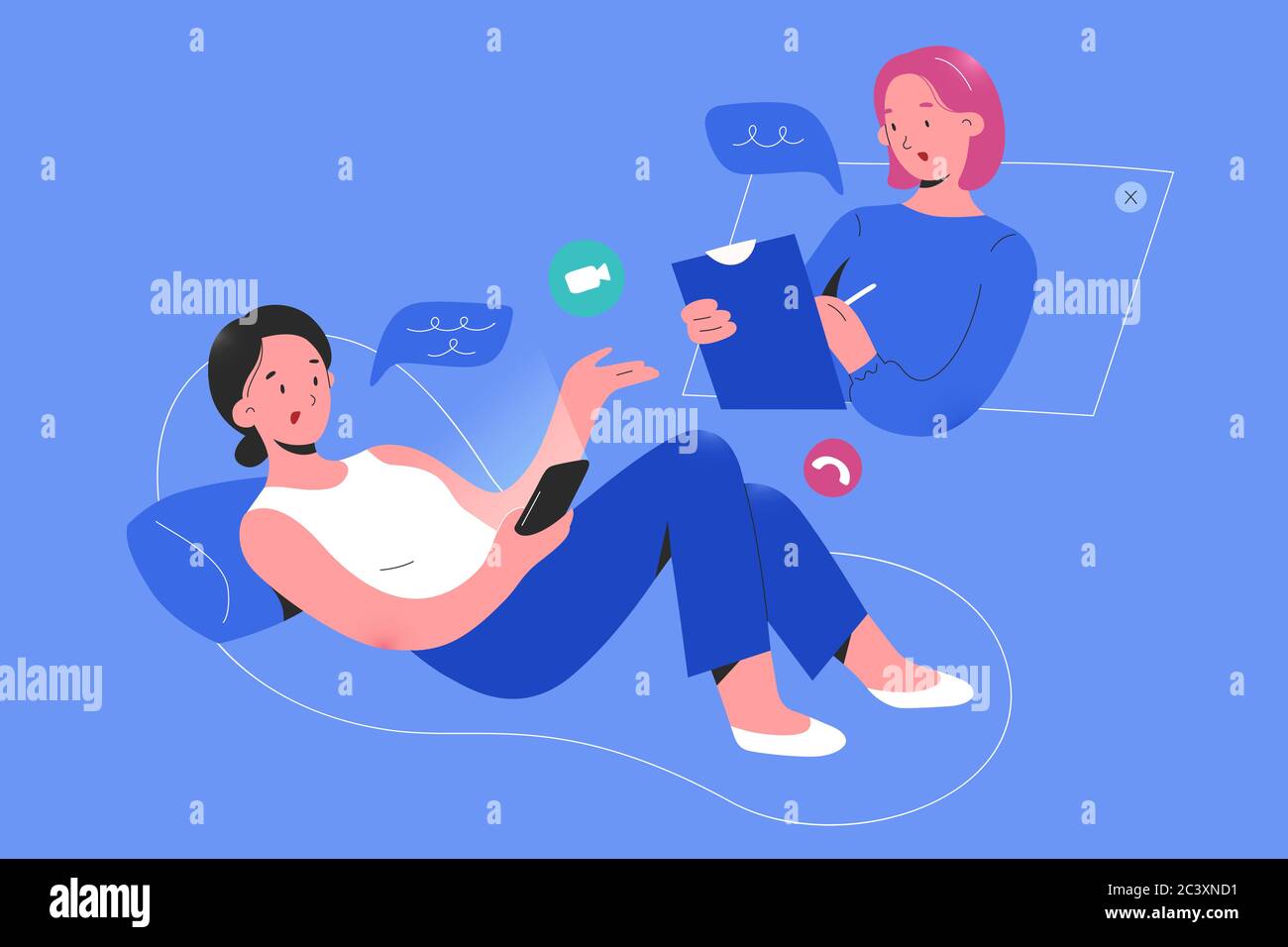 Call session Stock Vector Images - Alamy