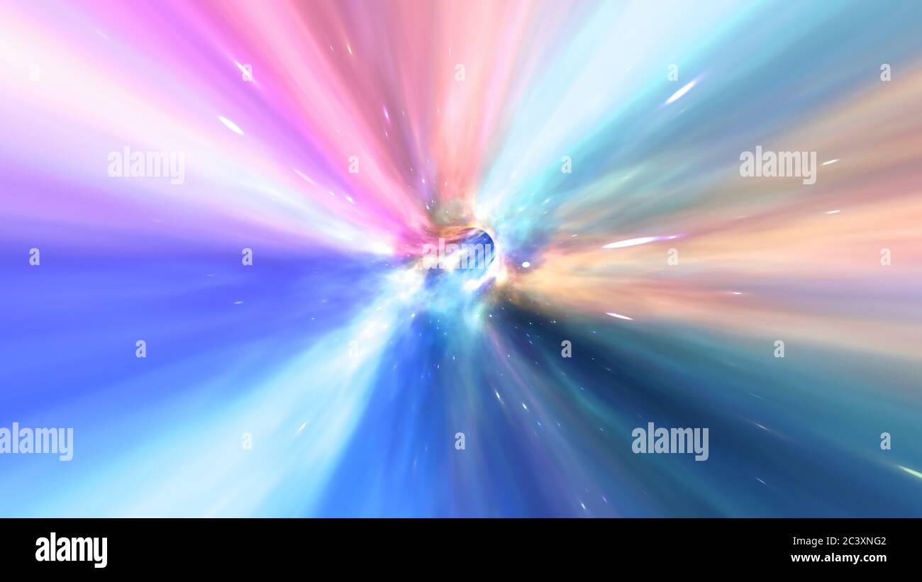 Fly through Wormhole Hyperspace Vortex Tunnel in Deep Space Galaxy ...