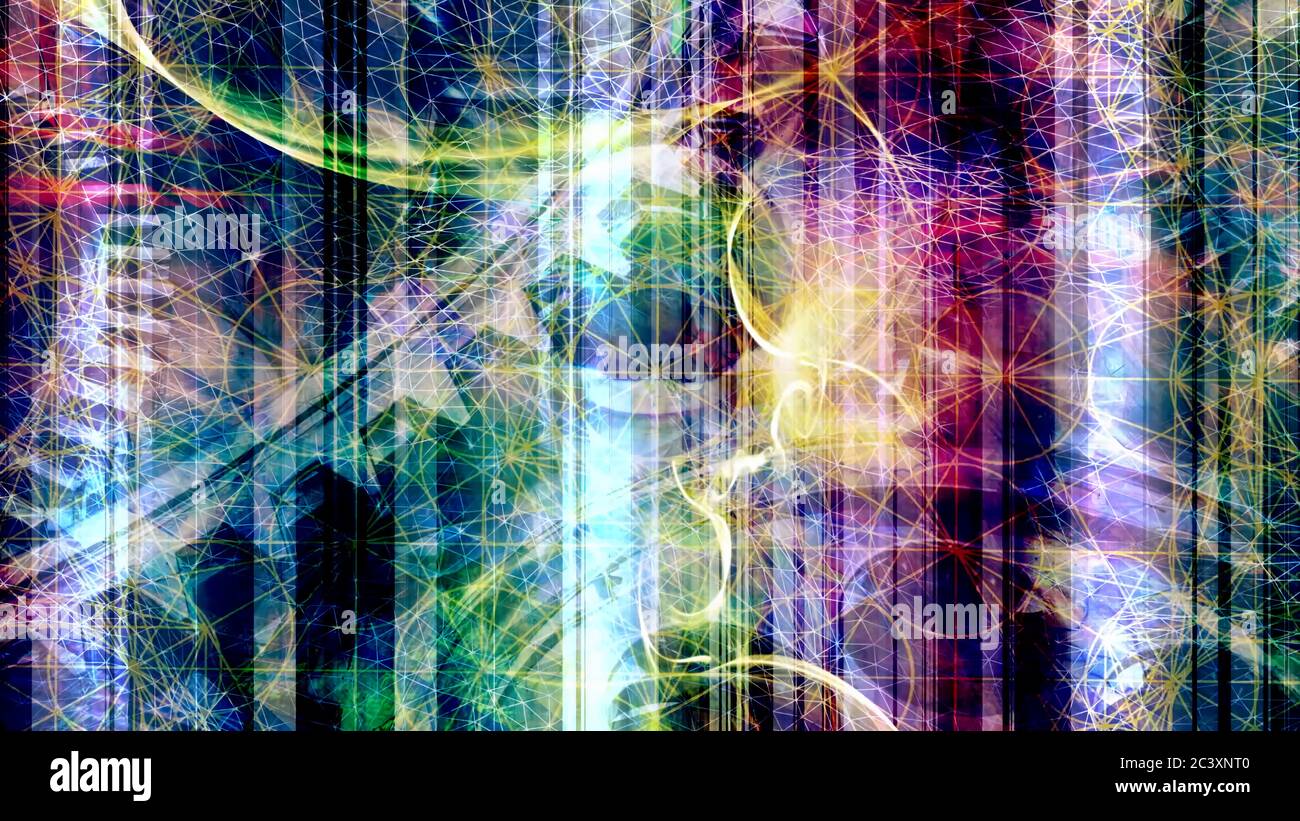 Geometric Alien Patterns and Artifacts Being Scanned by Bright Lasers ...