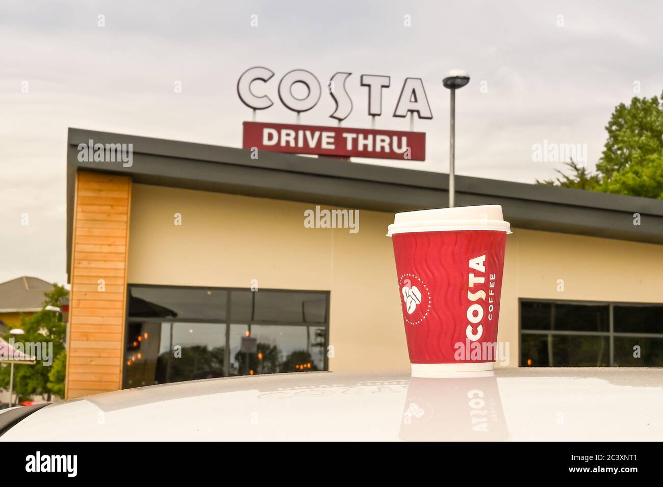 Costa coffee drive thru sign hi-res stock photography and images - Alamy