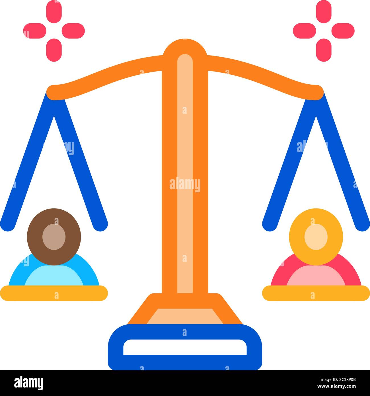 racial scales icon vector outline illustration Stock Vector Image & Art ...