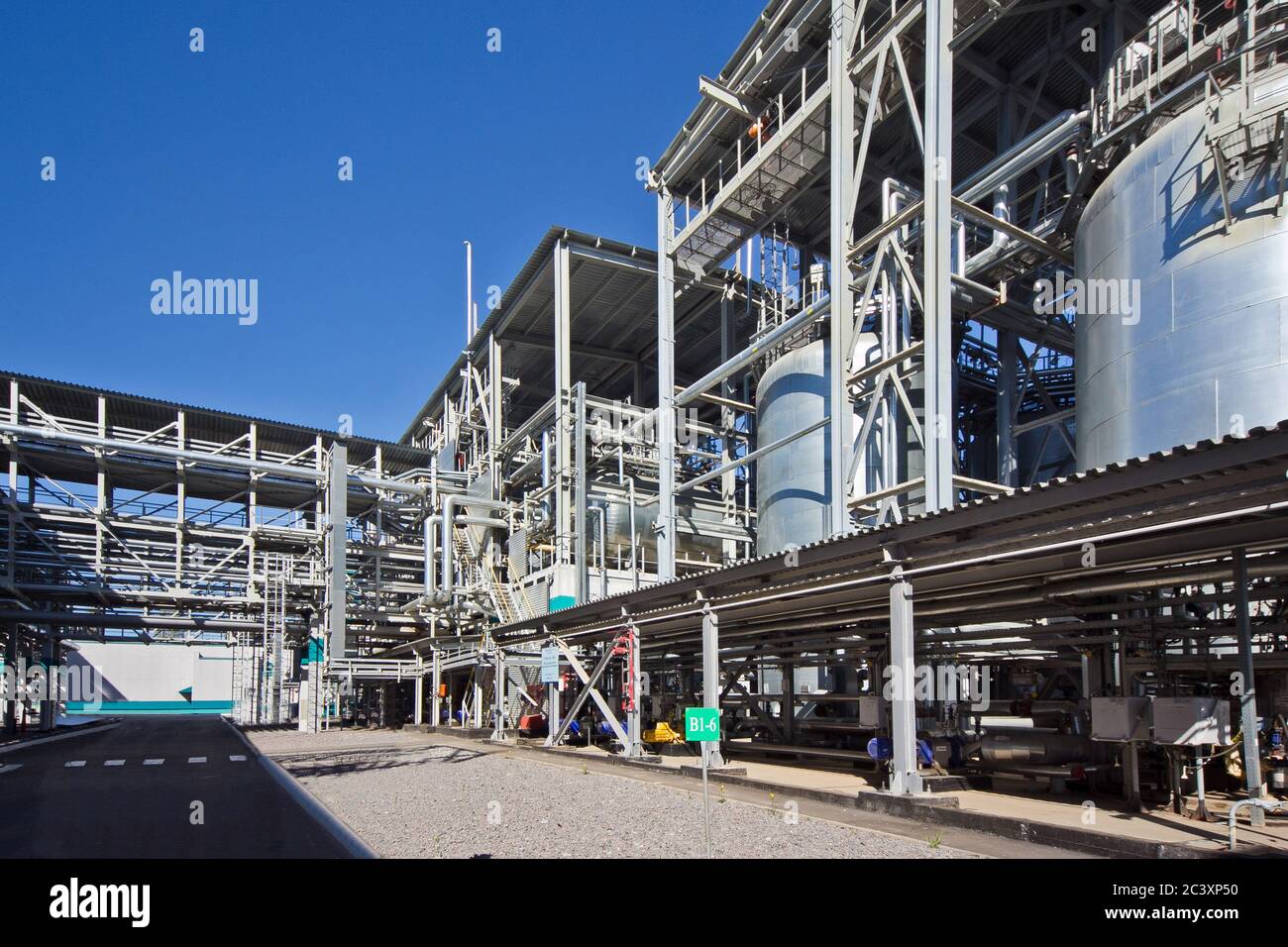 Chemical polymer factory. Production line of thermoplastic Stock Photo ...