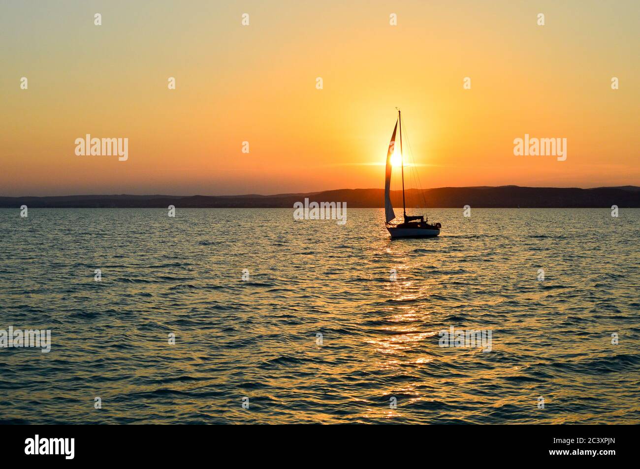Sailboat reflection on water sailing hi-res stock photography and ...
