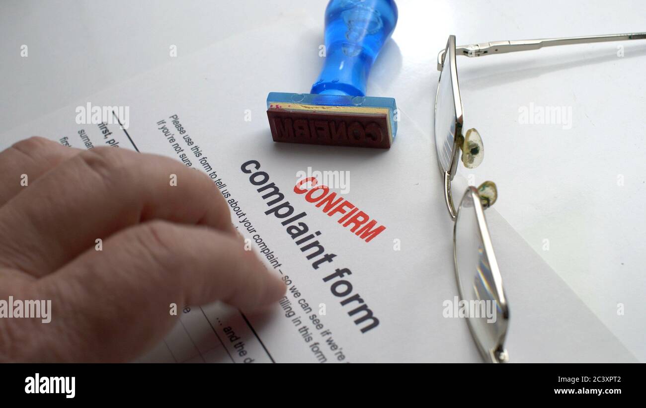 Complaints stamp hi-res stock photography and images - Alamy