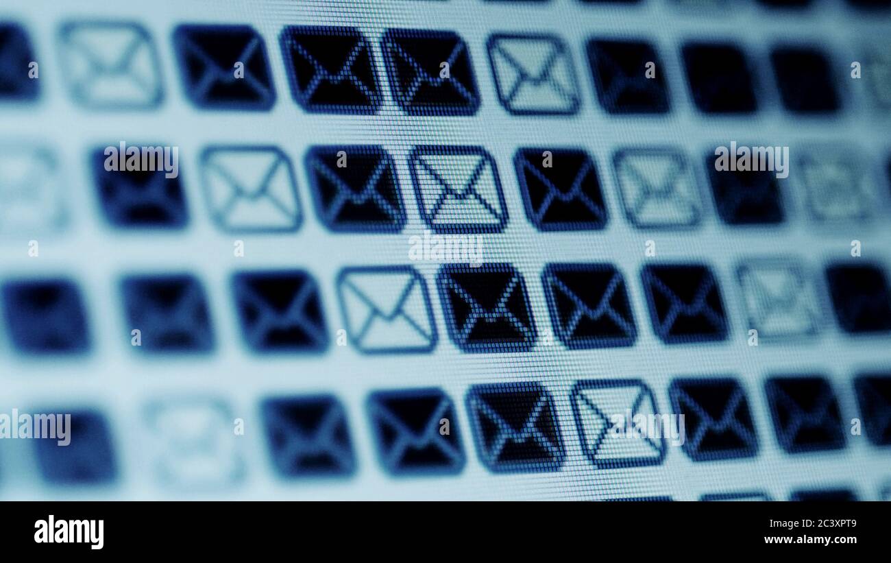 Mail icon on screen looping hi-res stock photography and images - Alamy
