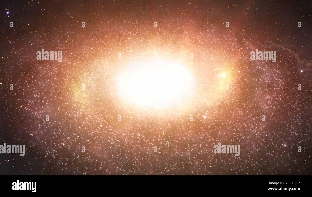 Rotating Swirling Spiral Galaxy Stars in Outer Space Spinning ...